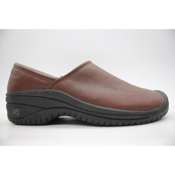 Keen | Shoes | Keen Cush Womens 5 Slipon Clog Mule Casual Brown Leather ...